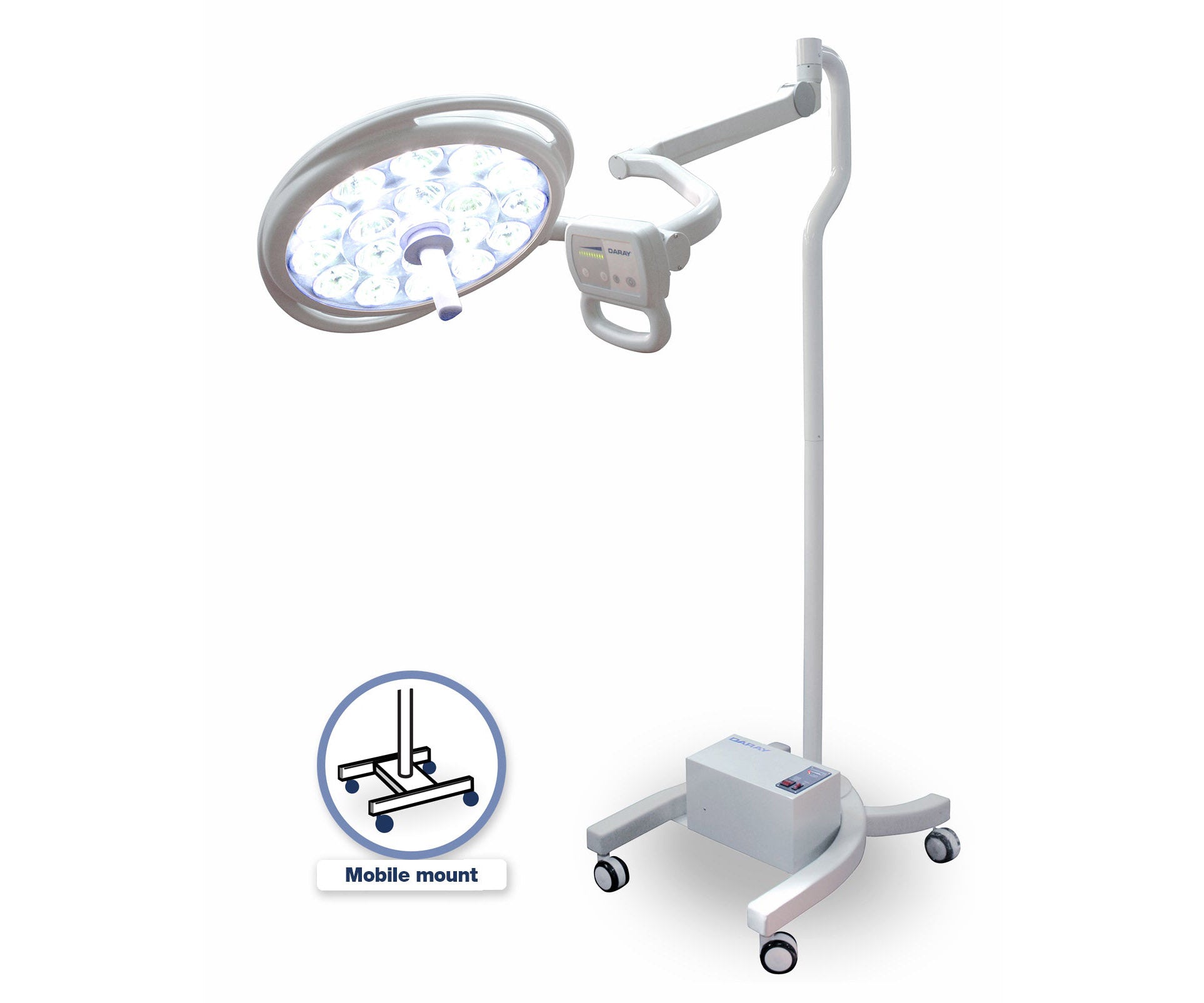 S450 single-head mobile operating theatre light 500mm (120,000 lux) – DARAY